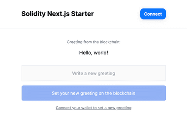Solidity Next.js dApp Starter | Tom Hirst